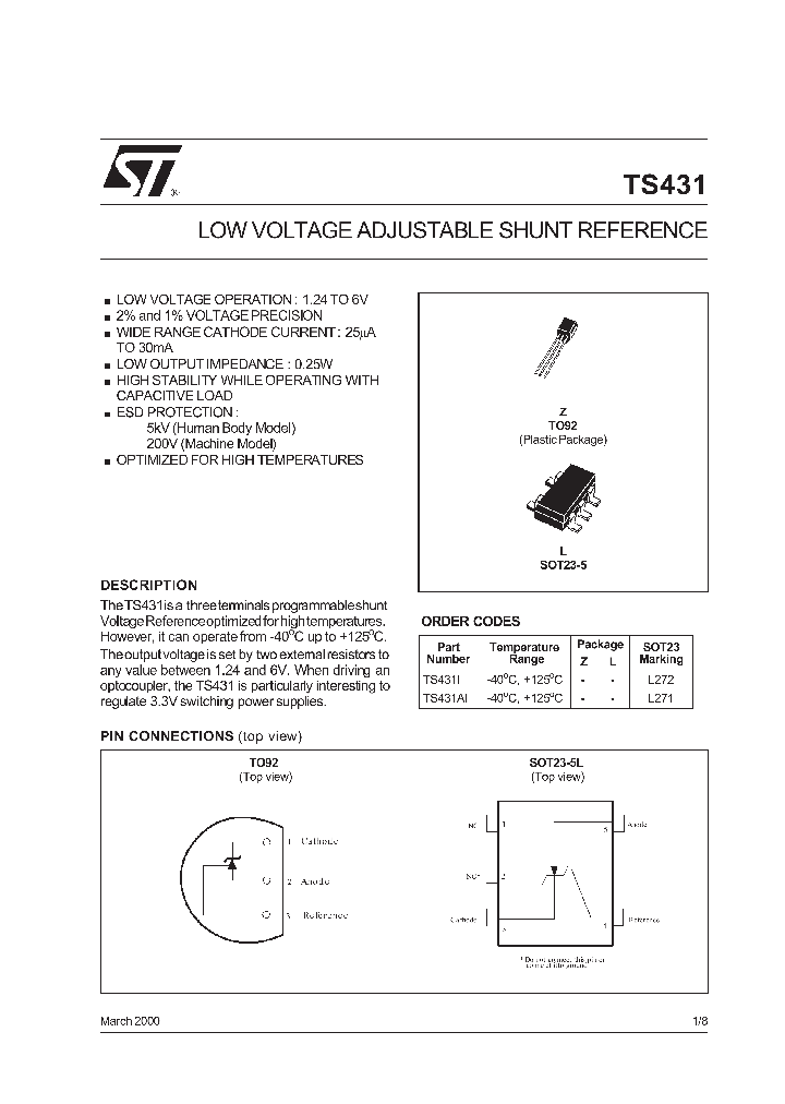 TS431_64527.PDF Datasheet Download --- IC-ON-LINE