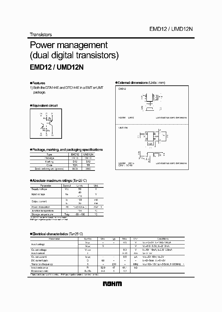 UMD12N_59327.PDF Datasheet Download --- IC-ON-LINE