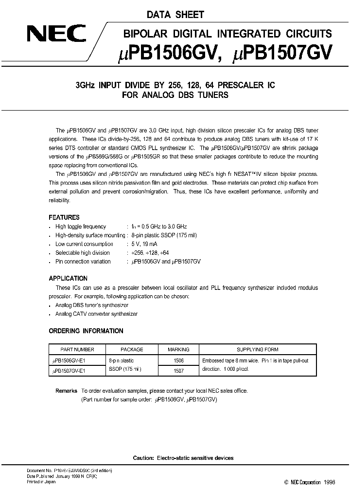UPB1506_59245.PDF Datasheet Download --- IC-ON-LINE