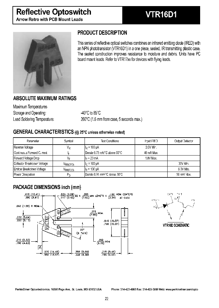 VTR16D1_64086.PDF Datasheet Download --- IC-ON-LINE