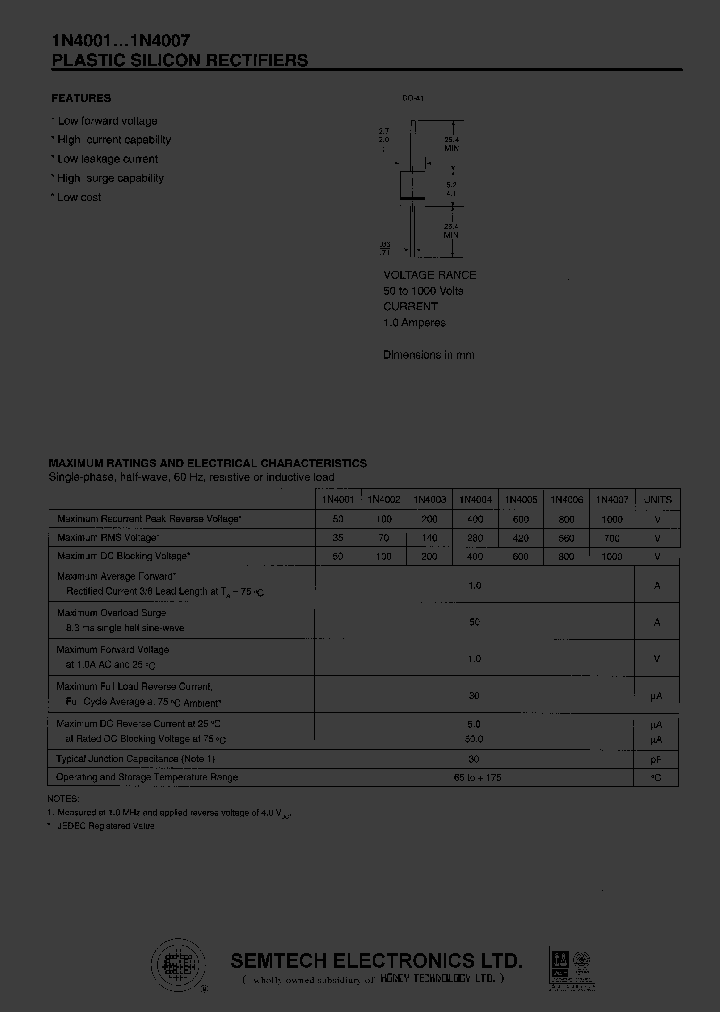 1N4002_261759.PDF Datasheet Download --- IC-ON-LINE