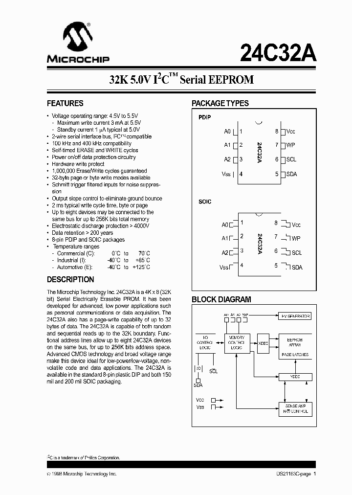 24C32A_277477.PDF Datasheet Download --- IC-ON-LINE