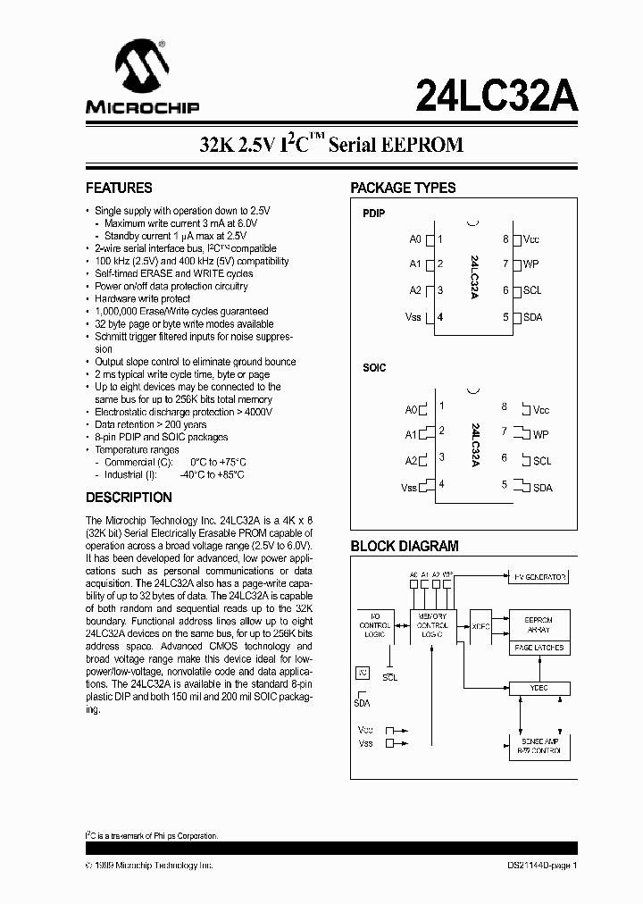 24LC32ASM_220864.PDF Datasheet Download --- IC-ON-LINE