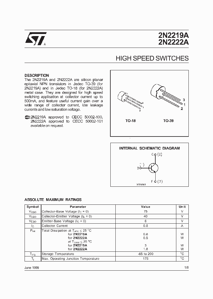 2N2219A_286666.PDF Datasheet Download --- IC-ON-LINE