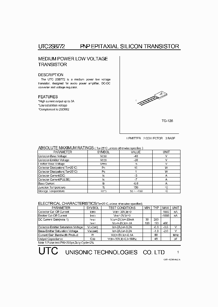 2SB772_6915.PDF Datasheet Download --- IC-ON-LINE