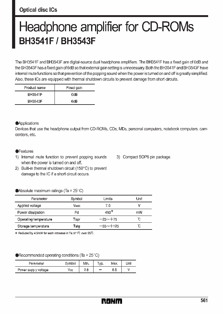 BH3543F_211517.PDF Datasheet Download --- IC-ON-LINE
