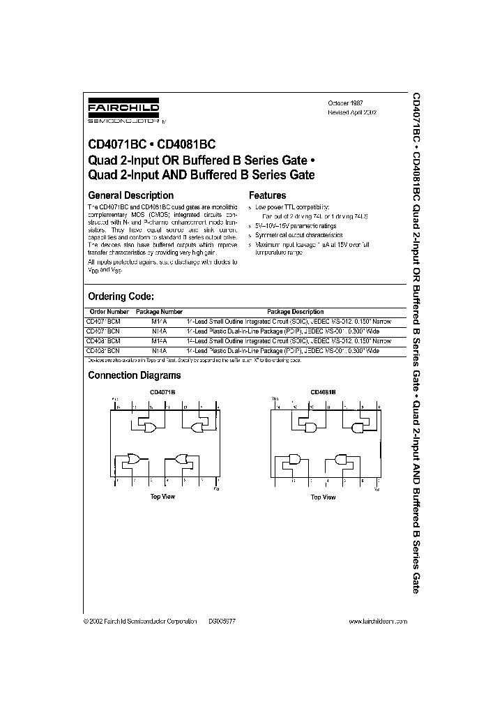 CD4081BC_276496.PDF Datasheet Download --- IC-ON-LINE