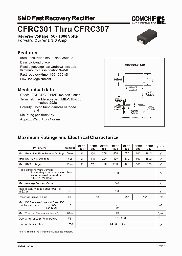 CFRC305_304046.PDF Datasheet Download --- IC-ON-LINE