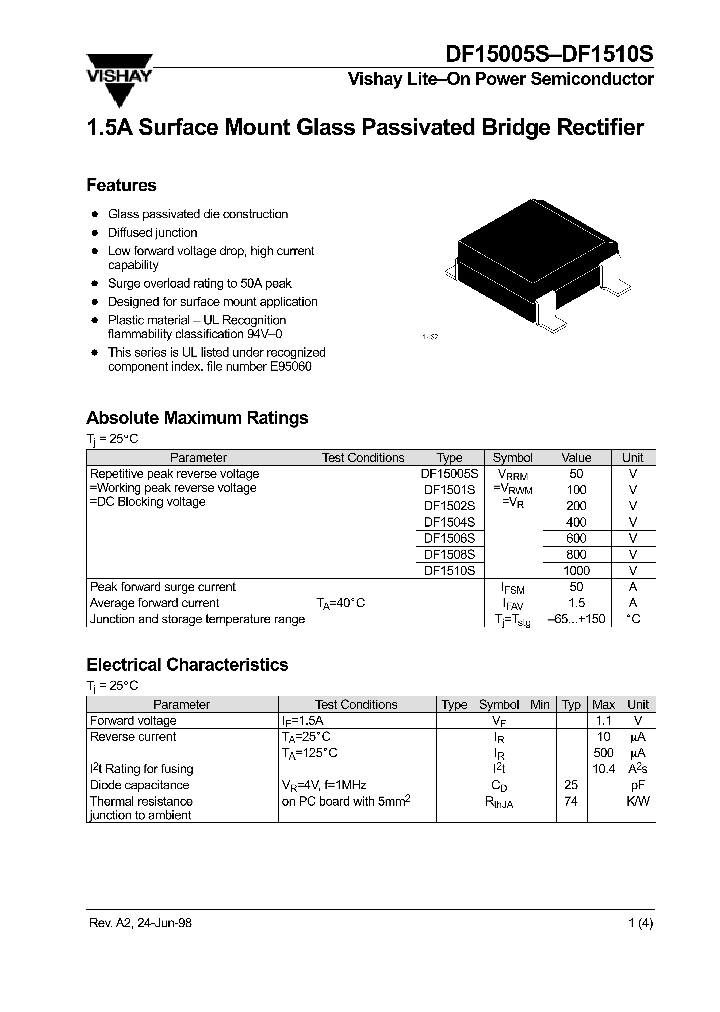 DF1508S_286281.PDF Datasheet Download --- IC-ON-LINE