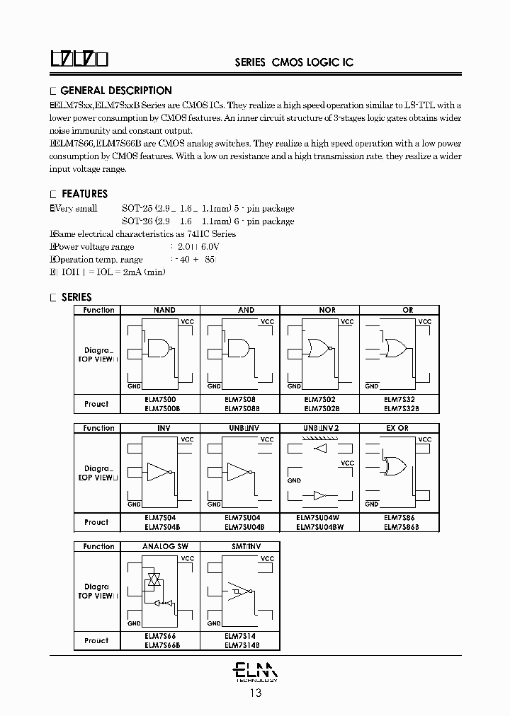 ELM7S14_231168.PDF Datasheet Download --- IC-ON-LINE