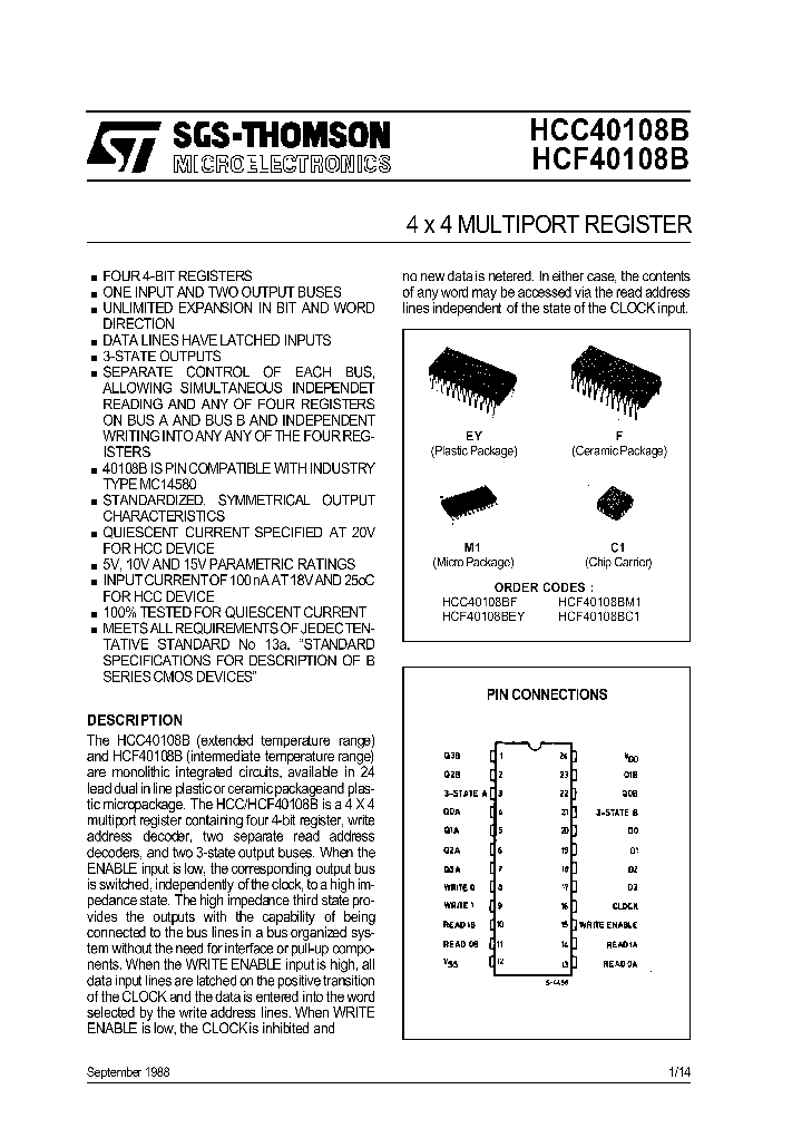 HCF40108B_270244.PDF Datasheet Download --- IC-ON-LINE