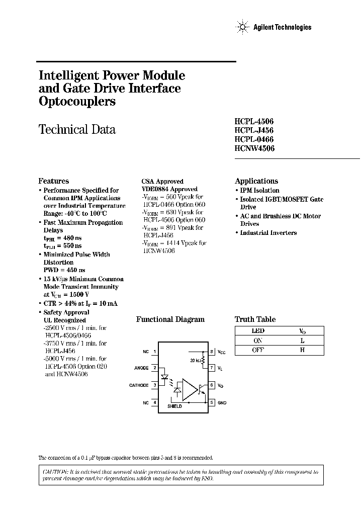 HCNW4506_287369.PDF Datasheet Download --- IC-ON-LINE