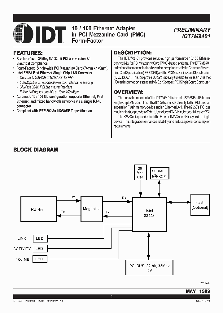 IDT7M9401_289064.PDF Datasheet Download --- IC-ON-LINE