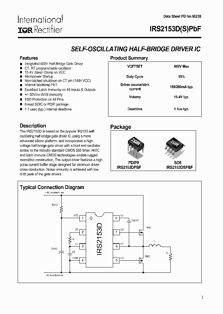 IRS2153D_281658.PDF Datasheet Download --- IC-ON-LINE