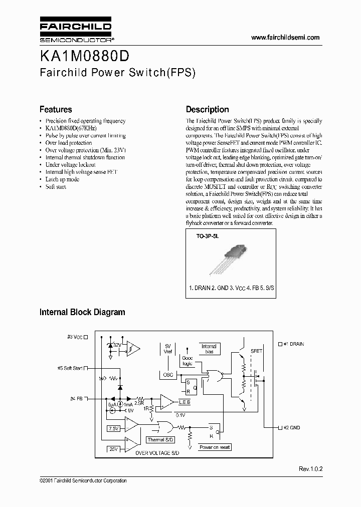 KA1M0880D_295645.PDF Datasheet Download --- IC-ON-LINE