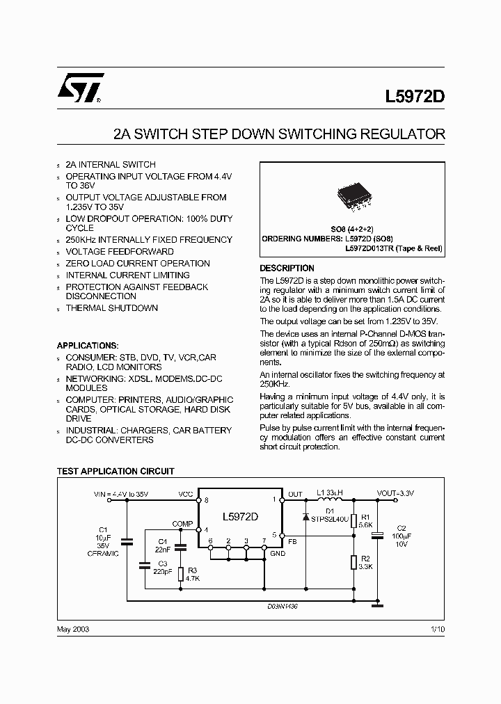 L5972D_180124.PDF Datasheet Download --- IC-ON-LINE