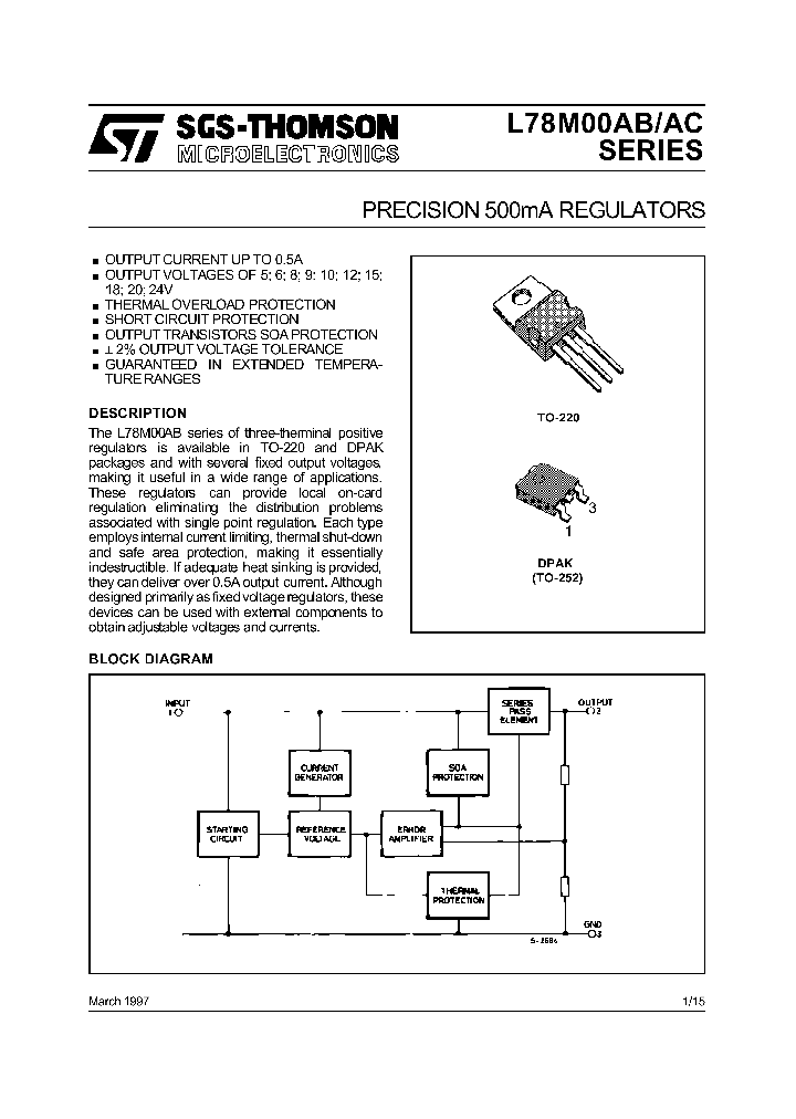 L78M12ABDT_10922.PDF Datasheet Download --- IC-ON-LINE