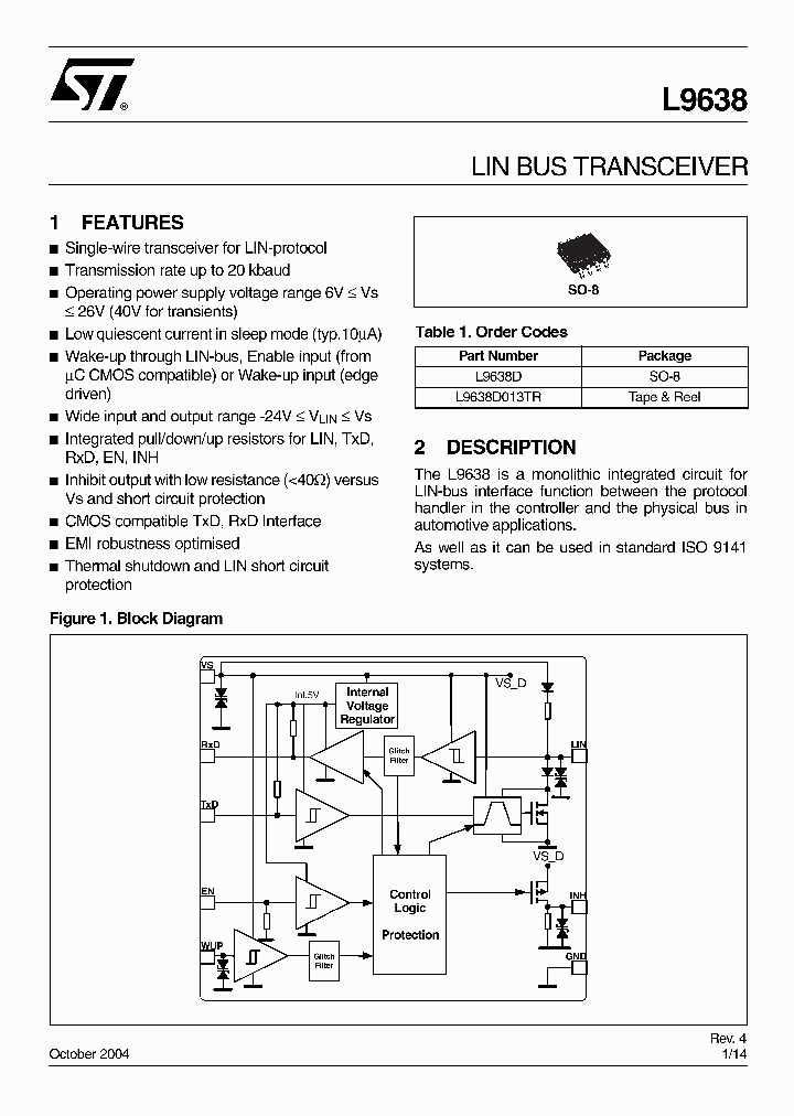 L9638D013TR_244614.PDF Datasheet Download --- IC-ON-LINE