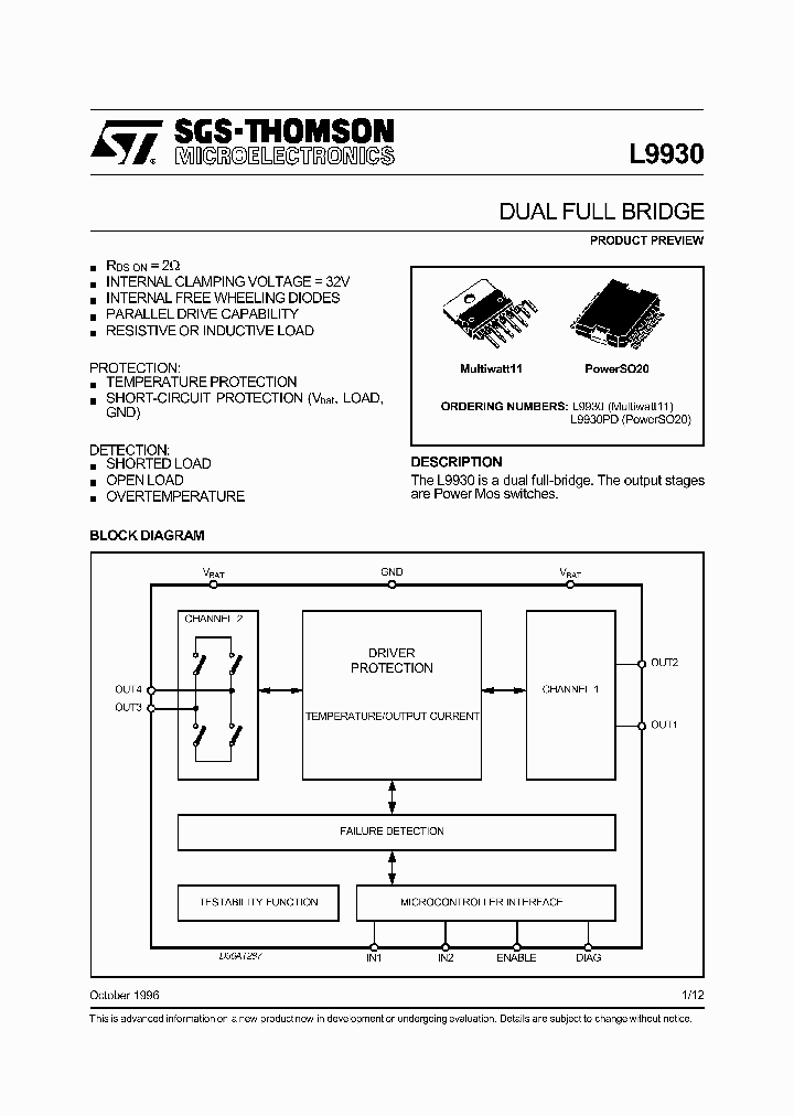 L9930_243388.PDF Datasheet Download --- IC-ON-LINE