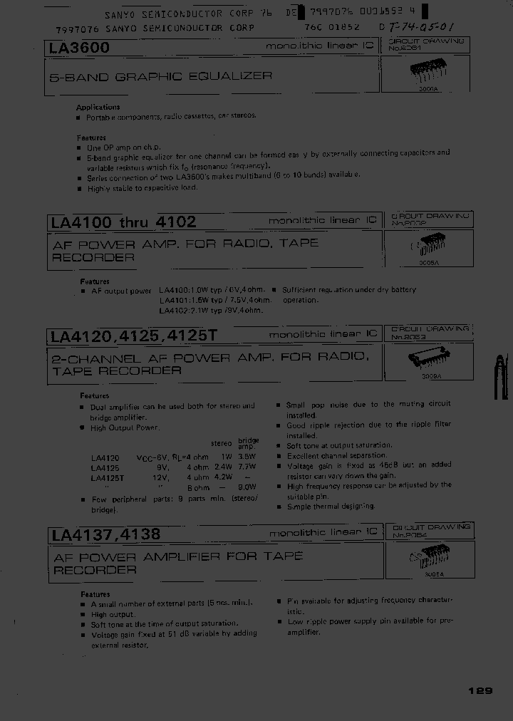 LA4100_257933.PDF Datasheet Download --- IC-ON-LINE