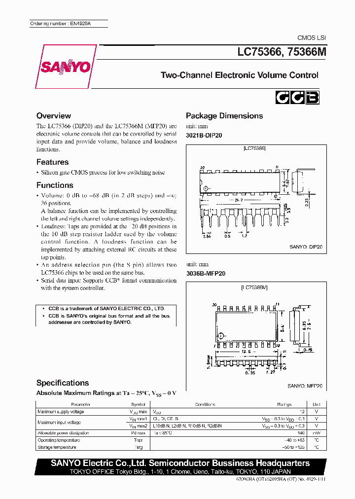 LC75366_174541.PDF Datasheet Download --- IC-ON-LINE