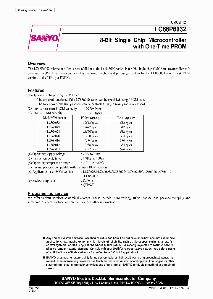 LC866008_179844.PDF Datasheet Download --- IC-ON-LINE