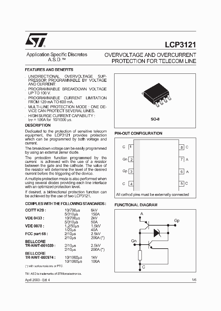LCP3121RL_295694.PDF Datasheet Download --- IC-ON-LINE