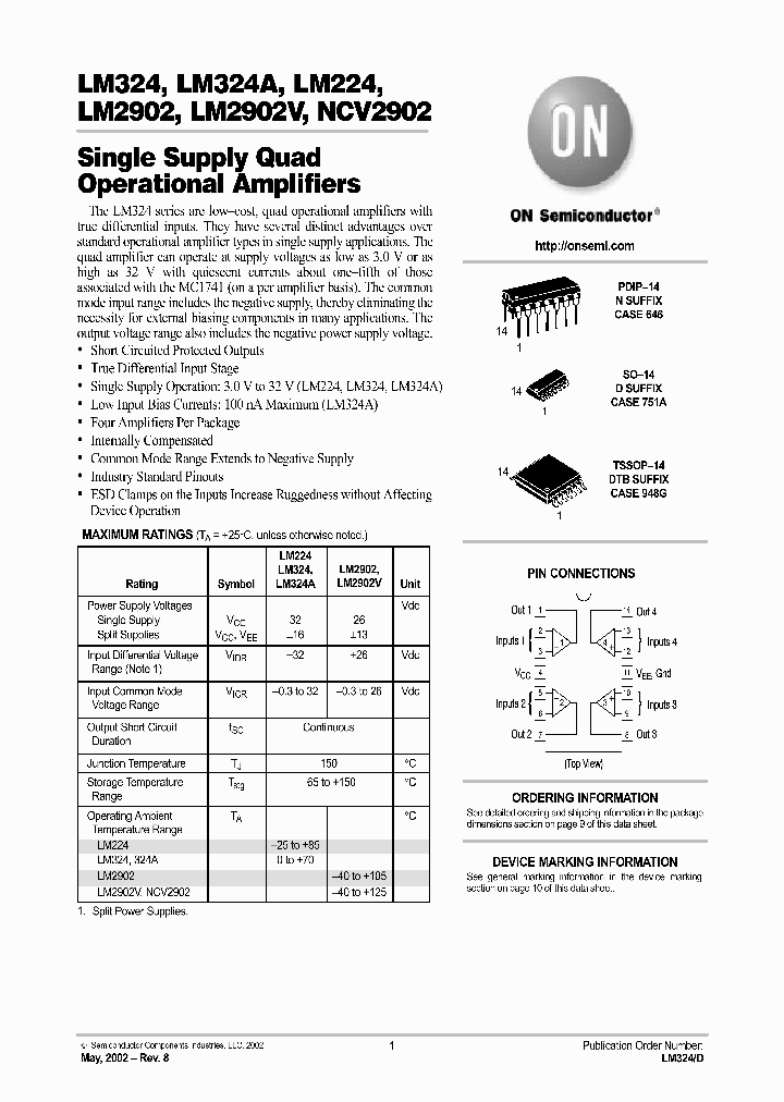 LM224N_261788.PDF Datasheet Download --- IC-ON-LINE