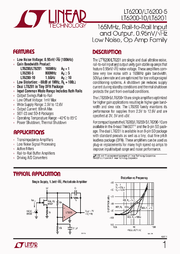 LT6200_288917.PDF Datasheet Download --- IC-ON-LINE