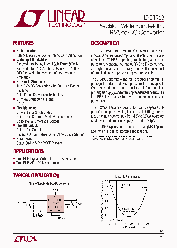LTC1968_293303.PDF Datasheet Download --- IC-ON-LINE