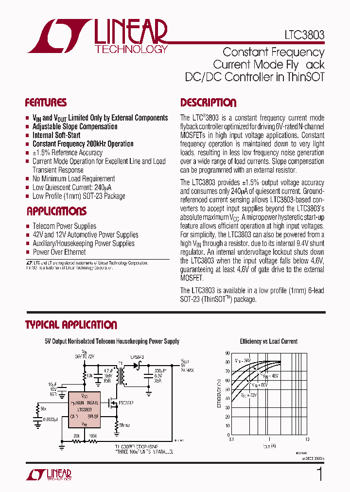 LTC3803_267641.PDF Datasheet Download --- IC-ON-LINE