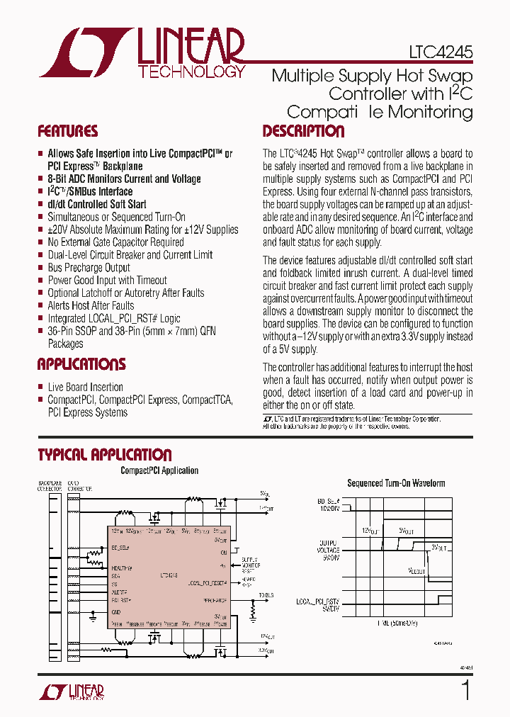 LTC4245_279848.PDF Datasheet Download --- IC-ON-LINE