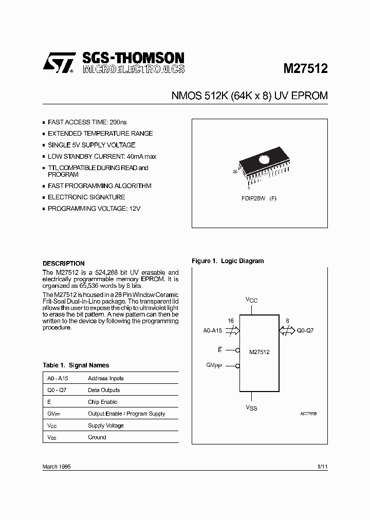 M27512_104846.PDF Datasheet Download --- IC-ON-LINE