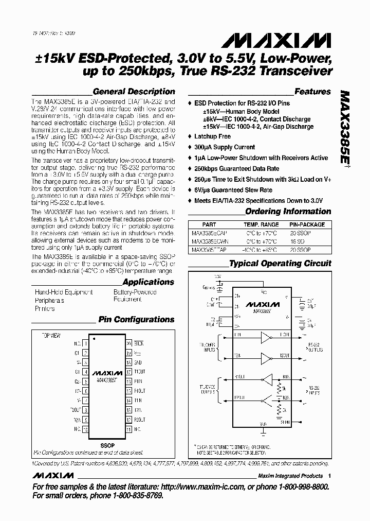 MAX338_88589.PDF Datasheet Download --- IC-ON-LINE