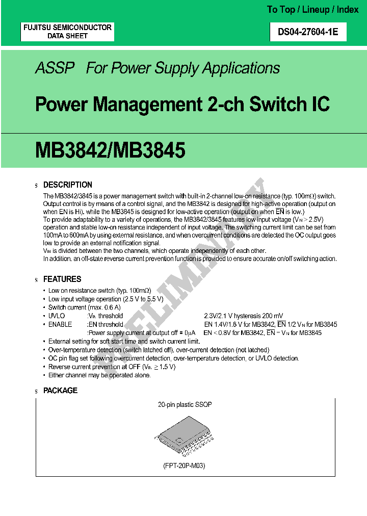 MB3842_278915.PDF Datasheet Download --- IC-ON-LINE