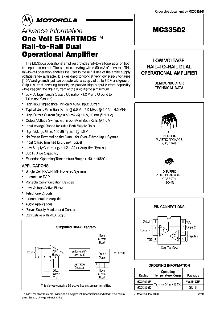 Mc33502159272pdf Datasheet Download Ic On Line