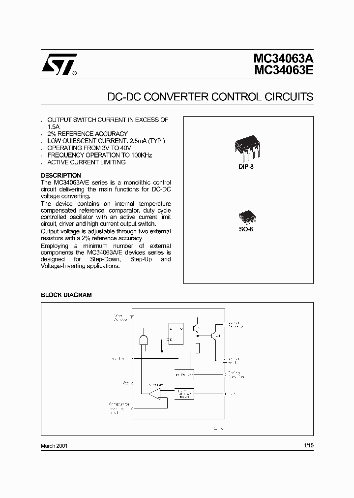 MC34063_260110.PDF Datasheet Download --- IC-ON-LINE