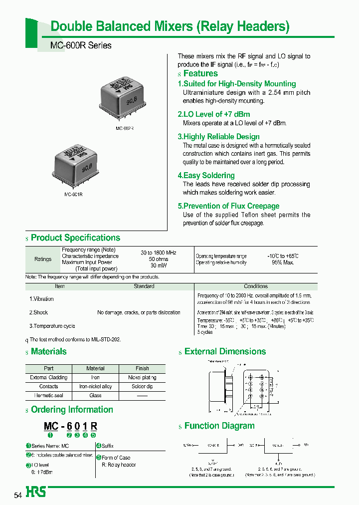 MC-600R_256445.PDF Datasheet Download --- IC-ON-LINE