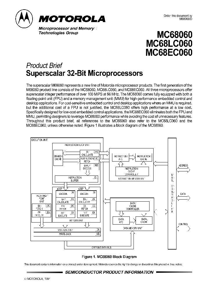 MC68060_229457.PDF Datasheet Download --- IC-ON-LINE