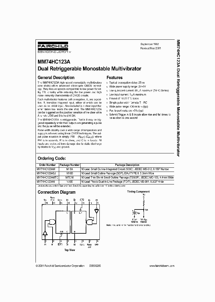 MM74HC123A_274836.PDF Datasheet Download --- IC-ON-LINE