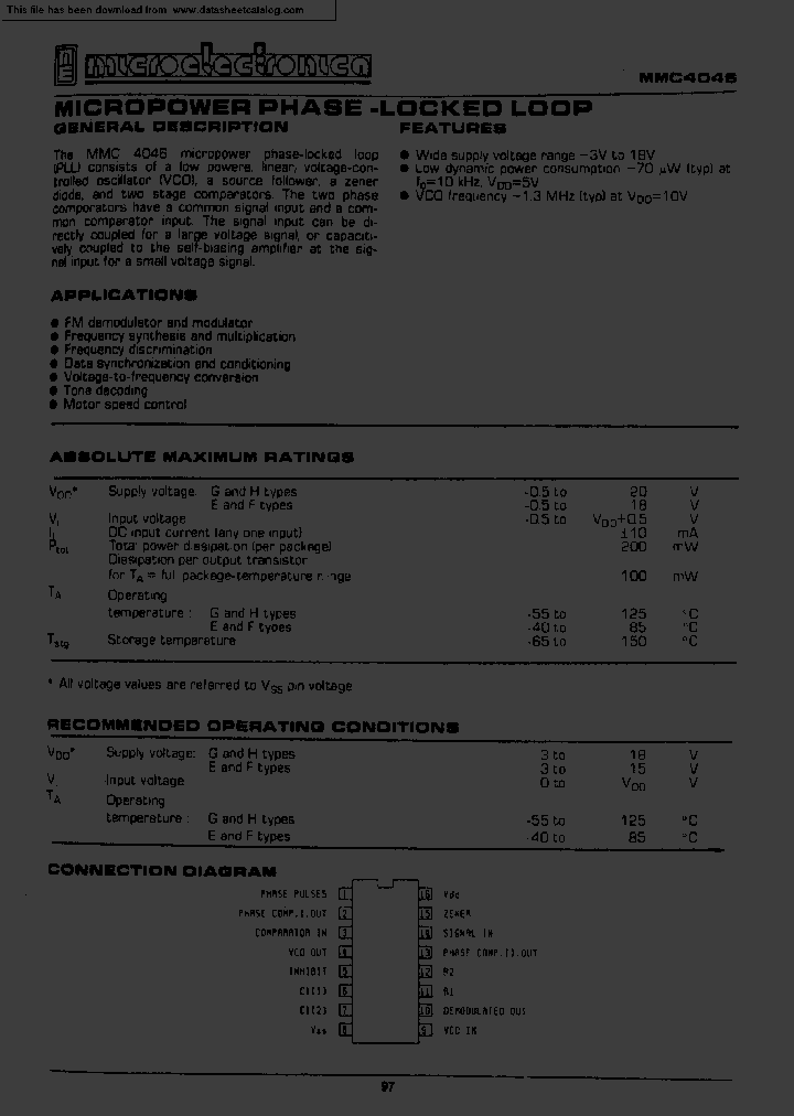 MMC4046_250874.PDF Datasheet Download --- IC-ON-LINE