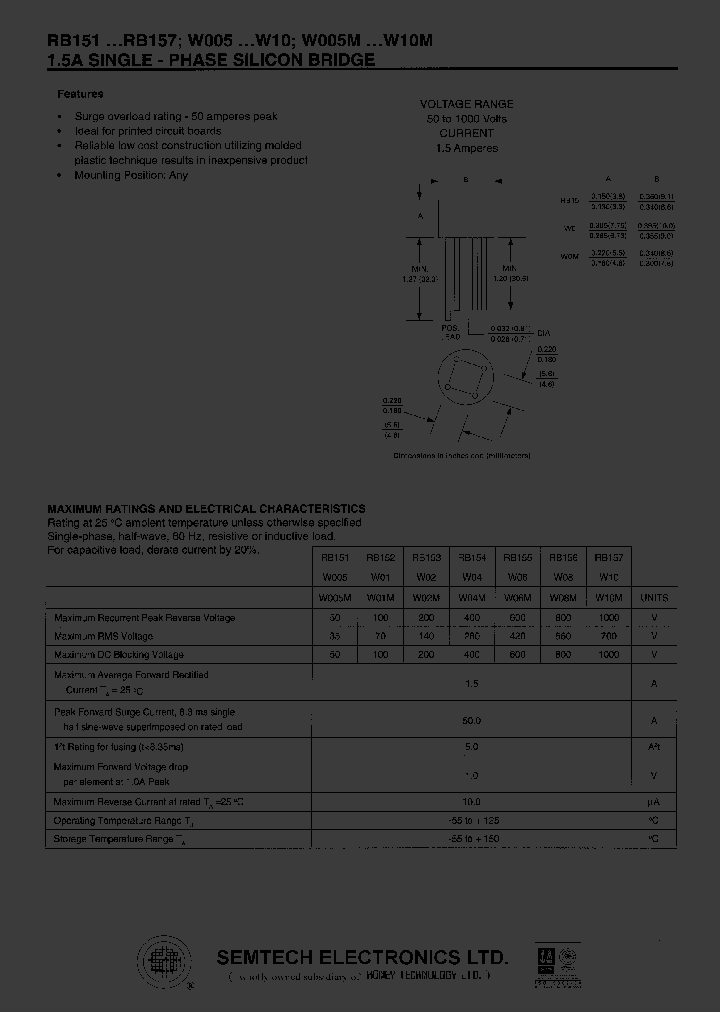 W06M_185958.PDF Datasheet Download --- IC-ON-LINE