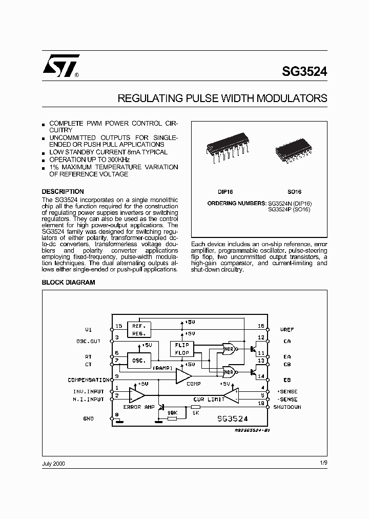 SG3524_286943.PDF Datasheet Download --- IC-ON-LINE