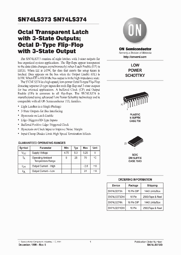 74LS373_298549.PDF Datasheet Download --- IC-ON-LINE