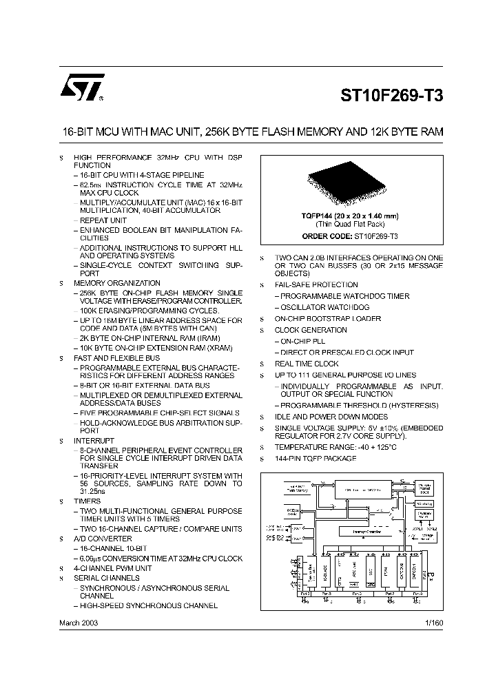 ST10F269-T3_276471.PDF Datasheet Download --- IC-ON-LINE