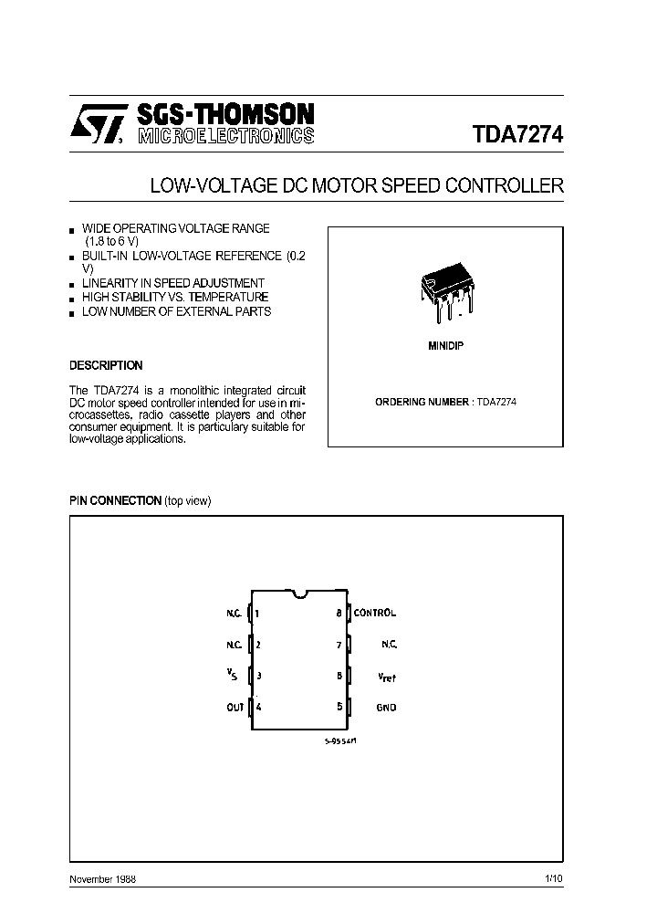 TDA7274_242878.PDF Datasheet Download --- IC-ON-LINE