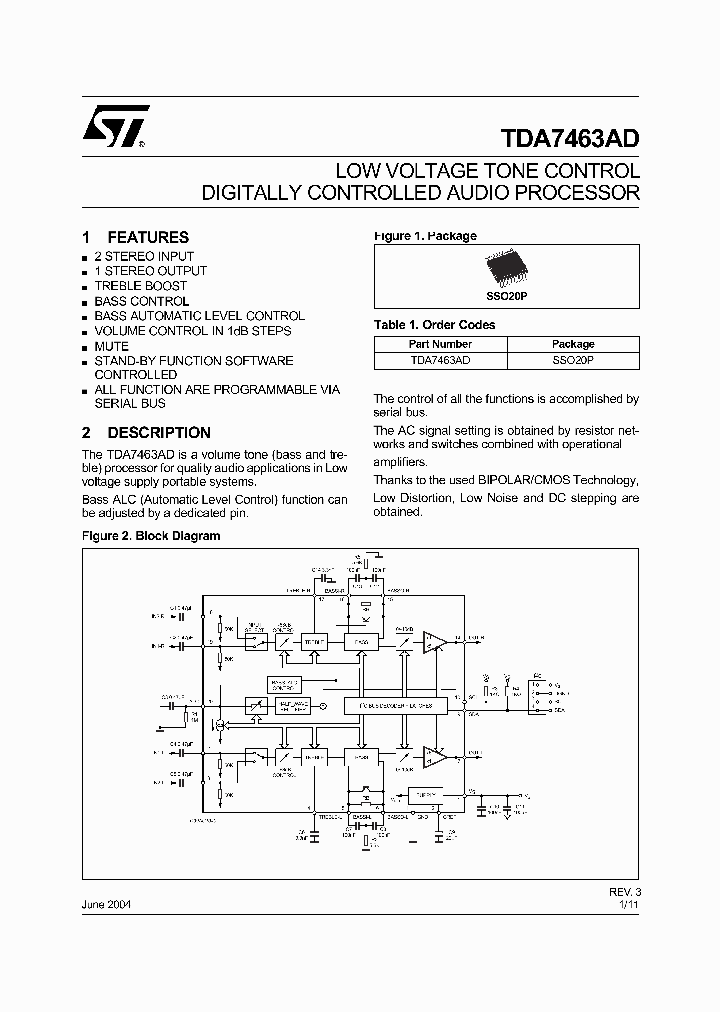 TDA7463A_37016.PDF Datasheet Download --- IC-ON-LINE