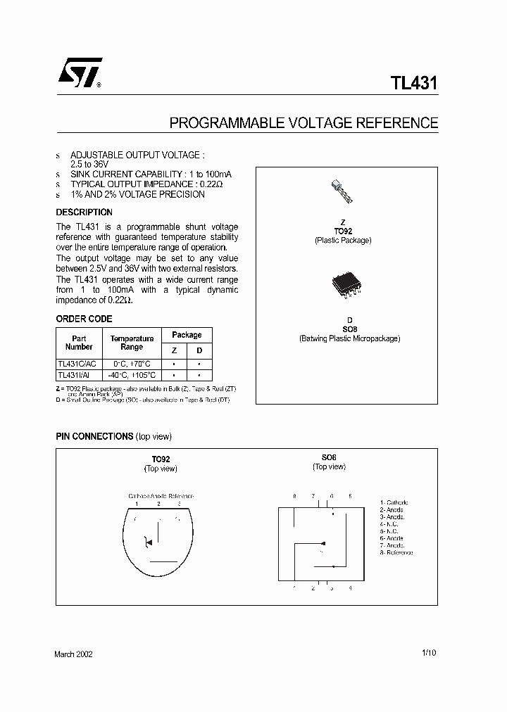 TL431_255738.PDF Datasheet Download --- IC-ON-LINE