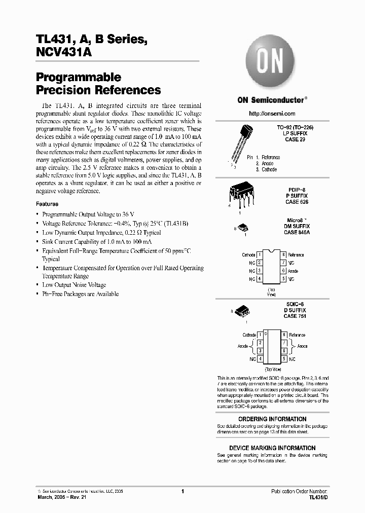 TL431_255737.PDF Datasheet Download --- IC-ON-LINE