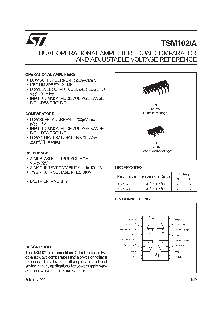 TSM102A_210522.PDF Datasheet Download --- IC-ON-LINE